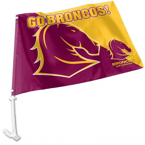 Brisbane Broncos NRL Car Flag – Carrara Flags